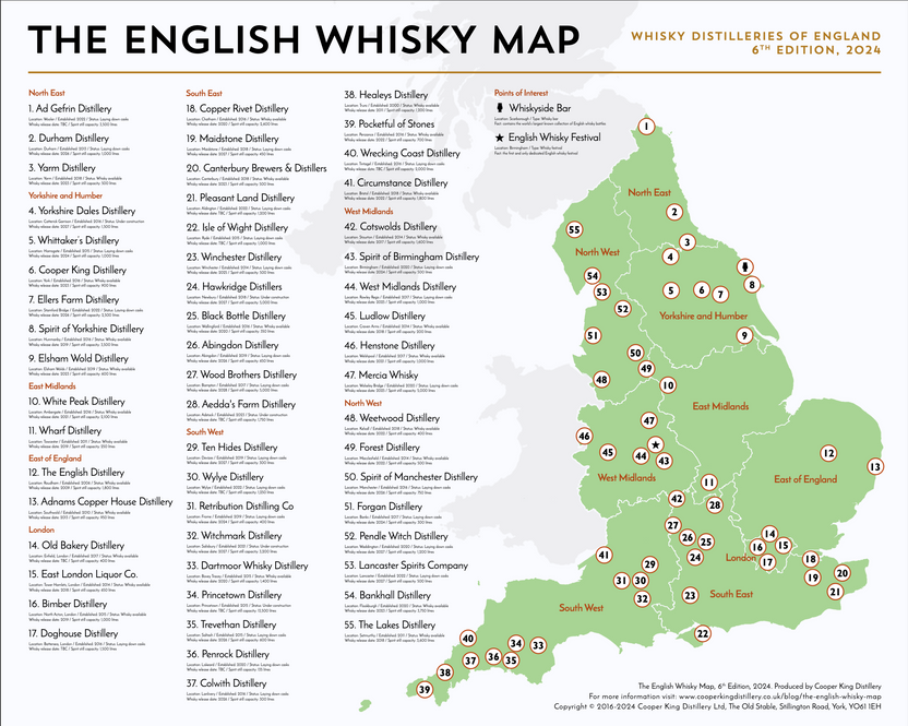 English Whisky Map - Updated 2024 Version – Digital Distiller
