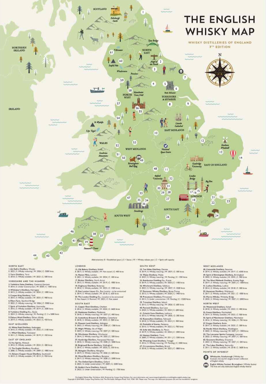 English Whisky Map - Updated 2025 Version – Digital Distiller